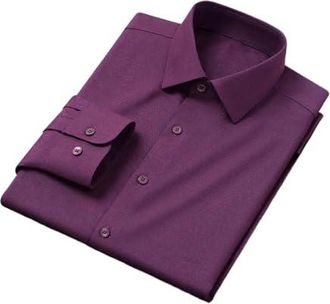 Generic Chemise &agrave; manches longues en laine &eacute;lastique douce pour homme, 2285-08, XXL