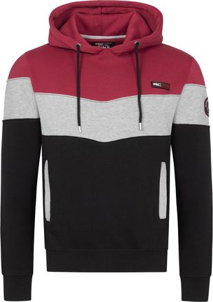 Rock Creek Herren Kapuzenpullover 3XL Rot H-407 Hoodie im Colorblock-Design mit Kordelzug Logo-Patch & Seitentaschen Bequemer Sweatshirt Pulli f&uuml;r Freizeit & Out