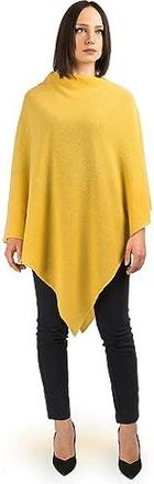 DALLE PIANE CASHMERE Poncho 100% cachemire - Femme, Couleur: Jaune, Taille unique