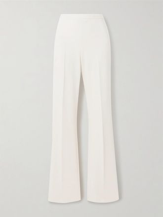 Another Tomorrow Hose Mit Geradem Bein Aus Stretch-jersey - Weiß