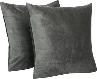 Sienna Kissenbezug klein 2 St&uuml;ck Verstellbar f&uuml;r Bett, Sofa, kopfkissenbezug Anthrazit 45 x 45cm