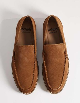 schuh Risk - Loafer aus Wildleder in Hellbraun