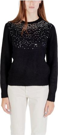 Jacqueline de Yong Jacqueline de Yong, Femme, Pulls, Noir, Taille: 42 FR Pull en Maille à Manches Longues Scintillant