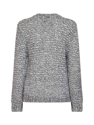 Herno Corn-Stitch Lurex Sweater - Grey