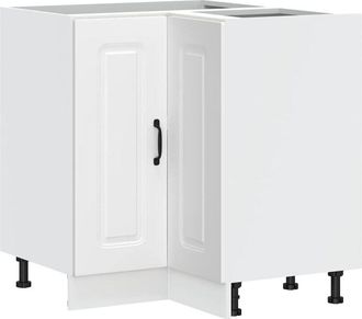 vidaXL K&uuml;chen-Eckunterschrank Kalmar Wei&szlig; Holzwerkstoff - Vidaxl