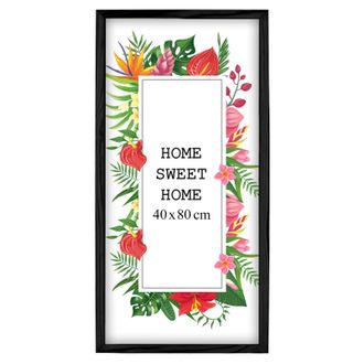 MG Design Schwarz Bilderrahmen 40 x 80 cm - Aus echtem Holz mit Acrylglas, zum Aufhängen & Aufstellen, für Fotos, Poster & Puzzle