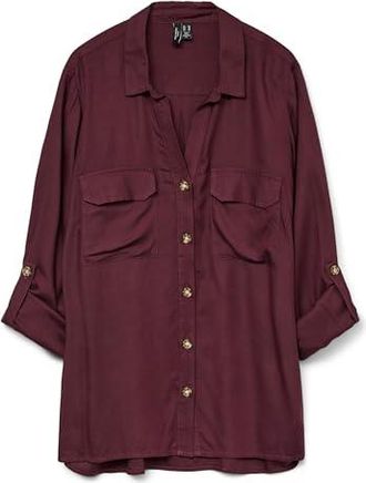Vero Moda Vero Moda Femme Vmbumpy L/S Shirt New Noos Blouse, Vin, M EU