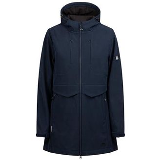 Trespass Aylmer Veste à capuche Softshell pour femme - Capuche plus longue, protège-menton, 2 poches poitrine zippées, 2 poches zippées à lourlet, badge en cao