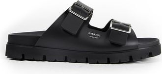 Prada Buckled Rubber Slides