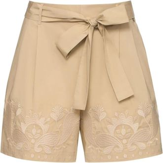 Twin-Set Actitude, Femme, Shorts, Beige, Taille: 40 FR Shorts D&eacute;contract&eacute;s