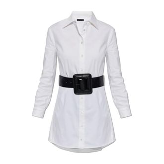 Balenciaga Rollkragenkleid mit G&uuml;rtel - - Dresses - Damen - Wei&szlig; - S