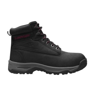 Dunlop Sicherheitsschuhe f&uuml;r Damen, Nubukleder, Schuhspitze aus Stahl (Schwarz)