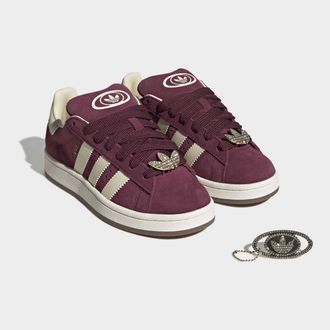 adidas Sneaker ADIDAS ORIGINALS CAMPUS 00s W, Damen, Gr. 38,5, lila (maroon, warm vanilla, gold metallic), Leder, Schuhe Sneaker, Topseller
