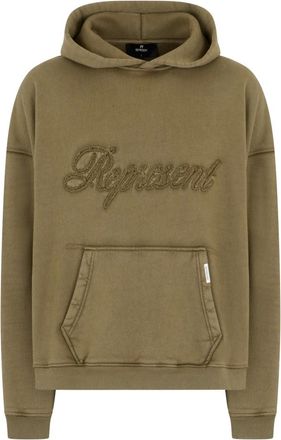 Represent Represent, Homme, Sweatshirts et sweats &agrave; capuche, Vert, Taille: 2XL Sweat &agrave; capuche avec logo brod&eacute;