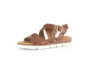 Gabor Damen Riemchensandalen, Frauen Sandalen,Best Fitting,Freizeitschuhe,offene Schuhe,Sandaletten,Sommersandalen,bequem,Camel,38.5 EU / 5.5 UK