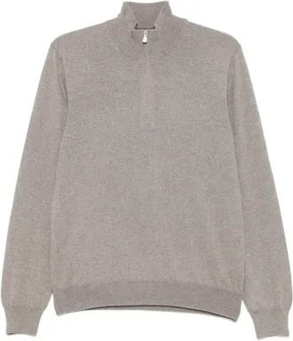 Tagliatore Pull col roul&eacute; zipp&eacute; - Homme - Pulls - Beige - Taille: 2XL