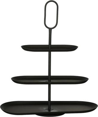 Mica Decorations Rama Verkaufsständer mit 3 Tabletts - L 48 x B 20 x H 55 cm - Metall - Schwarz