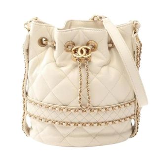 Chanel Pre-owned Matelass&eacute; Lammfell Beuteltasche - - Pre-owned - Damen - Beige - ONE SIZE