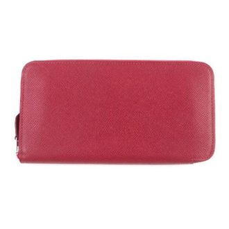 Herm&egrave;s Pre-owned Azap Long Epsom Leather Zip Wallet - Femme - Pre-owned - Rouge - Taille: ONE Size