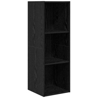 vidaXL TV-Schrankset Schwarz Eichen-Optik 37 x 37 x 107 cm vidaXL