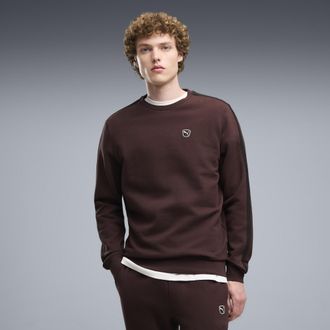 Puma Sweat &agrave; col rond Essentials Elevated Homme, V&ecirc;tements, Marron, XXL