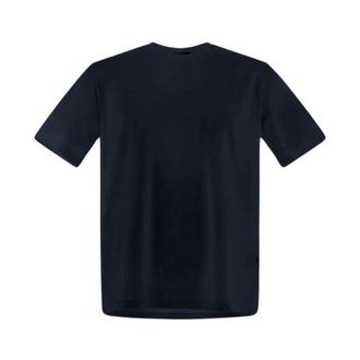 Herno Stretch-Baumwoll-T-Shirt Rundhalsausschnitt Kurzarm - - Tops - Herren - Blau - L