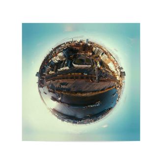 artboxONE Poster 20x20 cm St&auml;dte Park Fiction in Hamburg St. Pauli - Bild Hamburg Architektur City