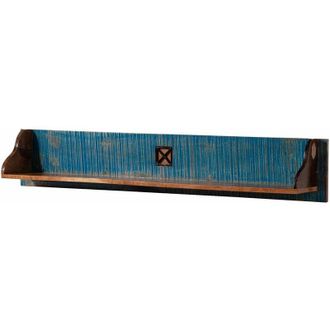 Massivmoebel24 Wandregal Altholz 140x22x24 mehrfarbig lackiert nature of spirit 118