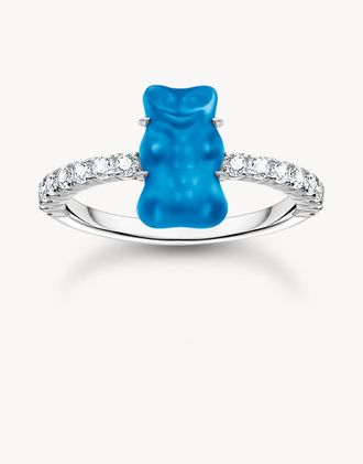 Thomas Sabo Bague - Argent&eacute;, bleu et blanc