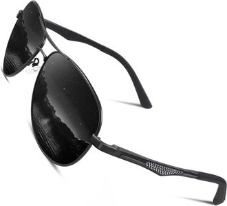 CGID Sonnenbrille Herren Pilotenbrille Polarisiert Ultraleichte AL-MG Metallrahmen Klassische Fliegerbrille UV400 Schutz CAT3 CE Fahren Angeln Laufen Outdo