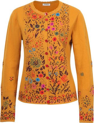Ivko Cardigan Intarsien Floral Muster