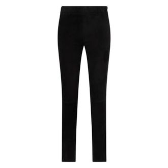Moorer Elastische schmal geschnittene Hose - - Trousers - Damen - Schwarzk - XS