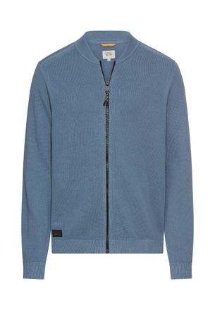 Camel Active Herren Strickjacke im Bomberstil Steinblau, Menswear-XXL