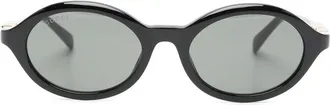 Gucci Logo Oval-frame Sunglasses