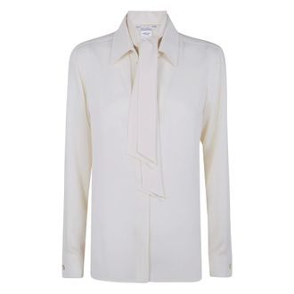 Max Mara Femme, Blouses et Chemises, Beige, Taille: 40 FR Silk Scarf Shirt
