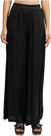 Manila Grace Femme, Pantalons, Noir, Taille: 40 FR Wide Pantalons