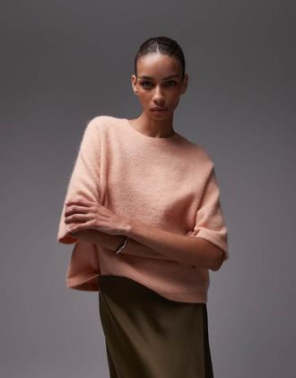 & Other Stories Pull en alpaga &agrave; manches courtes - Orange