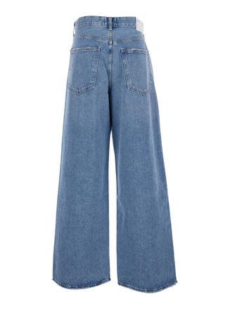 A Gold E Womens Jeans Blue Foldable Design Regenerative Cotton
