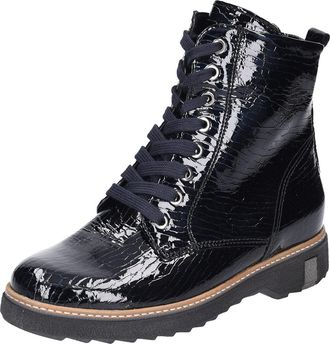 Waldl&auml;ufer Damen Stiefeletten Schuhe Kitomi Stiefelette Lackleder Elegant Freizeit Animal Print