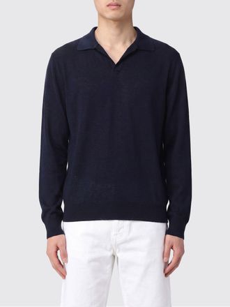Roberto Collina Polo en maille de coton m&eacute;lang&eacute; &agrave; manches longues