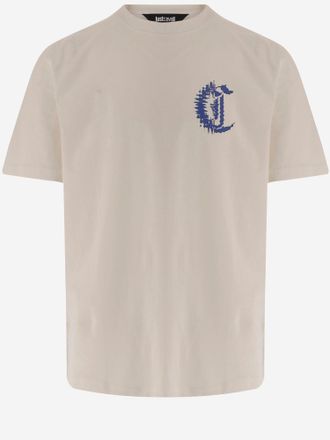 Just Cavalli T-shirt en coton avec imprim&eacute; graphique