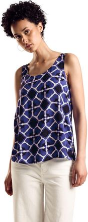 Street One Damen A344816 Blusentop in Unifarbe, Violet Blue, 36