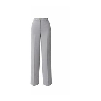 Elisabetta Franchi Gerade Krepphose - - Trousers - Damen - Grau - S