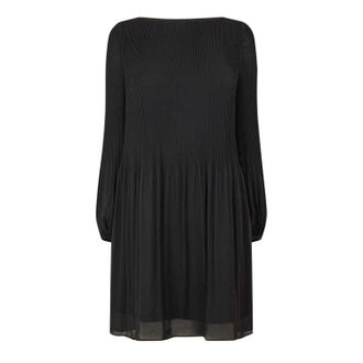 HUGO BOSS Kleid f&uuml;r Damen, Kniel&auml;nge, Lang&auml;rmlig (Schwarz)
