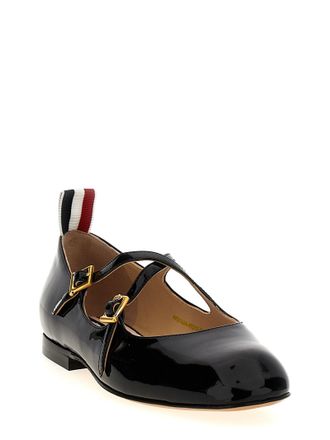 Thom Browne Patent Leather Ballet Flat - Black