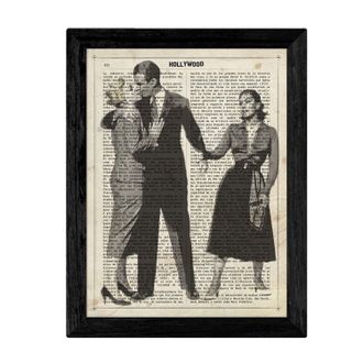 Nacnic Poster Vertigo (Trio). Vintage Stil Poster von Hollywood mit Definitionen von Filme. A4-Format