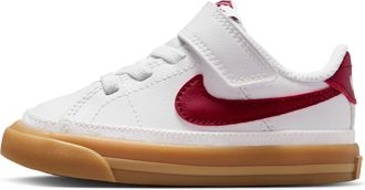 Nike Court Legacy Sneaker, White/Team Red-Gum Yellow, 31.5 EU