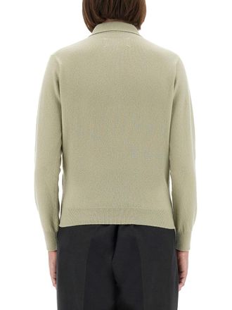 Maison Margiela Virgin Wool Polo Shirt - Green