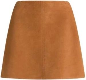 Alberta Ferretti Femme, Jupes, Orange, Taille: 40 FR Minijupe en daim