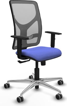 Piqueras y Crespo B&uuml;rostuhl mit 1D-Armlehnen, h&ouml;henverstellbare Lendenwirbelst&uuml;tze, ausgestattet mit 3 Positionen und Schneideschaum, mit Rollen von 65 mm, Parkett, Gra